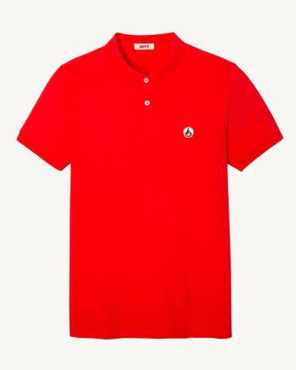 Jott Polo homme en coton biologique Rouge vif Marbella - Taille S
