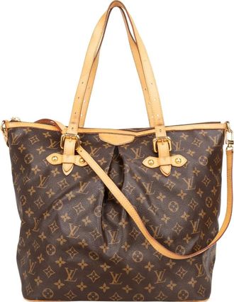 Louis Vuitton Crossbody Bags - Louis Vuitton Canvas Monogram Palermo GM Handbag - Gr. unisize - in Braun - f&uuml;r Damen