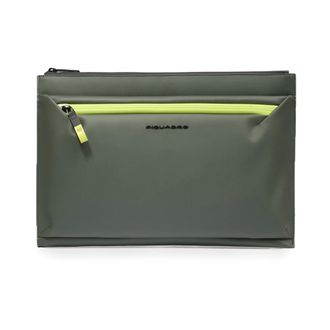 Piquadro Pochette r&eacute;sistante &agrave; leau pour iPad Pro 12.9 - Homme - Sacs - Vert - Taille: ONE Size