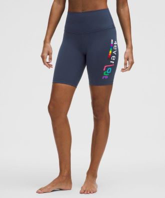 lululemon Align Shorts mit hohem Bund Pride für Frauen - 20 cm - Größe 14 in Club Blue