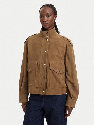 HUGO BOSS Lederjacke C Sabea 50562753 Braun Relaxed Fit