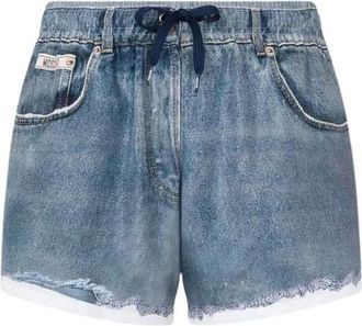 Moschino Homme, Maillots de bain, Bleu, Taille: L Boxers de bain en nylon imprim&eacute;