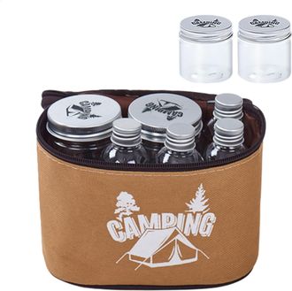 Generic Gew&uuml;rzgl&auml;ser - 100 ml Gew&uuml;rz-Aufbewahrungsset, 8 Reise-Gew&uuml;rzgl&auml;ser | Kompakte Gew&uuml;rztasche, tragbare transparente Beh&auml;lter mit praktischer Tasche f&uuml;r