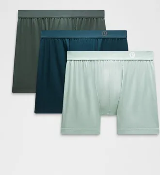 lululemon Boxer Always In Motion Trio pour Hommes - 13 cm - Blue/Vert - Taille 3XL