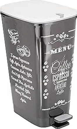 KIS Kis Abfallbehälter Chic Coffee menu 50-60 Liter, Plastik, mehrfarbig, 29x44.5x60.5 cm