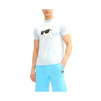 Karl Lagerfeld Logo T-Shirt - - Tops - Herren - Blau - S