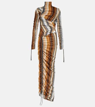 Missoni Maxikleid aus Häkelstrick