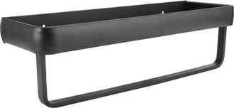 Bediffer Wandmontierte Lagerregal Flaschenschelf Organizer für Küchenschlafzimmer Badezimmer Make -up Aufbewahrung Moderne und Einfache Schwarze Einschicht (Ei