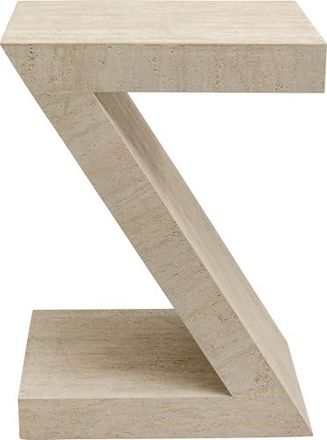 Kare Design Design Beistelltisch Luxury Z Travertine, Beige, Ablage, Couchtisch, Wohnzimmertisch, Z-Form, Stein-Optik, 61x44x33 cm (H/B/T)