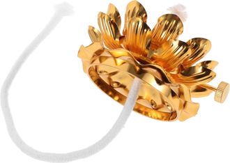 Cabilock Alloy Butter Lamp Holder Lotus Design Verstellbar Windgesch&uuml;tzt Buddhistische Dekoration f&uuml;r Alt&auml;re Zeremonien Meditationen und Feste