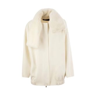 Fabiana Filippi Femme, Vestes, Blanc, Taille: 36 FR Cashmere Caban
