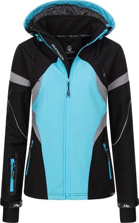 Rock Creek Damen Softshell Jacke Windbreaker Regenjacke &Uuml;bergangsjacke Softshelljacke Damenjacke Regenmantel Outdoorjacke Kapuze D-467 T&uuml;rkis XXL