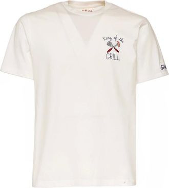 MC2 Saint Barth Homme, Tops, Blanc, Taille: XL T-shirt &agrave; manches courtes et col rond