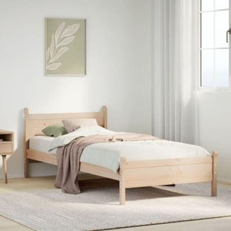 vidaXL Cadre de lit sans matelas 90x200 cm bois de pin massif vidaXL