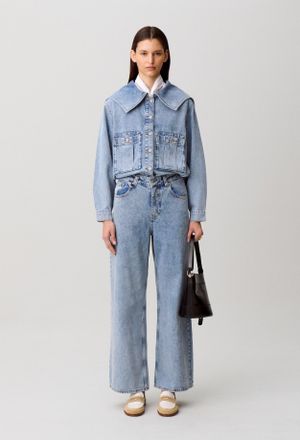 Claudie Pierlot Denim-Jeans mit weitem Bein