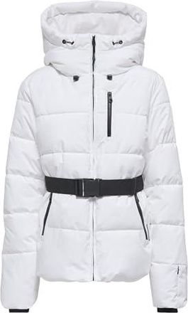 Only Onlharper Life Belted Premium Jacket OTW Veste avec Ceinture, Blanc Brillant, M Femme