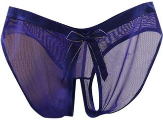 Generic Culotte sans Couture Femme Culotte Femme sans Couture Culotte Femme De Classique String Transparent Dentelle R&eacute;glable Noeau Mesh Sexy pour Rendez-Vous