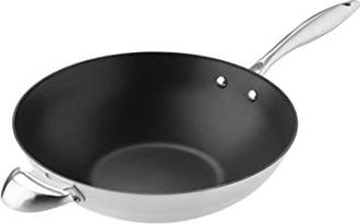 Scanpan CTX Wokpfanne 32 cm Induction | 5-schichtige Konstruktion | F&uuml;r alle Herdarten geeignet | Multifunktionale Wok-Pfanne | Stratanium+ Antihaftbeschichtu
