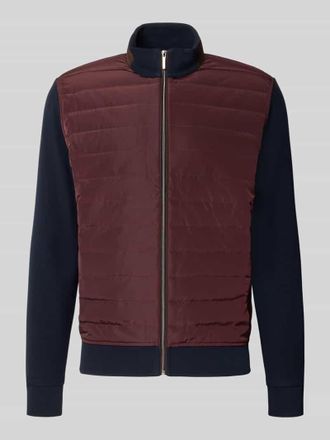 Bugatti Sweatjacke mit Stehkragen und Rei&szlig;verschluss
