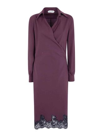 Alberta Ferretti Robe Au Genou - Rouge