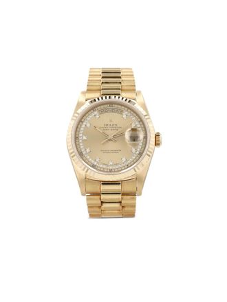 Rolex montre Day-Date 36 mm (1995) - Tons neutres