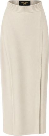 Gran Sasso Midirock mit Details - - Skirts - Damen - Beige - S