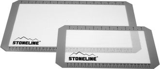 STONELINE Backmatten-Set, 2-teilig, aus Silikon, mit Hilfslinien und Umrechnungstabellen internationaler Maßangaben