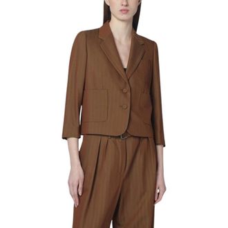 Dries Van Noten Blazer court - Femme - Vestes - Brun - Taille: 42 FR