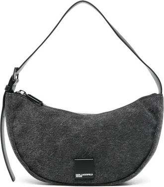 Karl Lagerfeld Hobo Bags - Structured Minimalist Handbag With Clean Lines - Gr. unisize - in Schwarz - f&uuml;r Damen