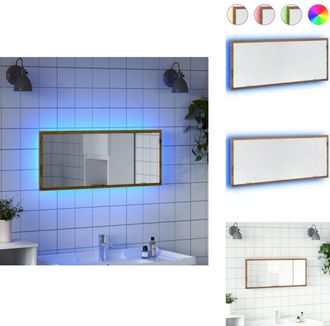 vidaXL Vidaxl - LED-Badspiegel Artisan-Eiche 100x8,5x37 cm Holzwerkstoff - led Badspiegel - Spiegel - Badspiegel - Badezimmerspiegel