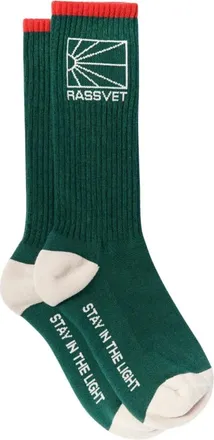 Rassvet Homme, Sous-v&ecirc;tements, Vert, Taille: M Logo Socks Knit