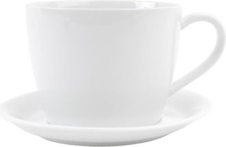 Holst Porzellan KT 006 UTA 2-tlg. Porzellan Jumbo-Tasse 0,80 l Anna Weiß 2 Sets