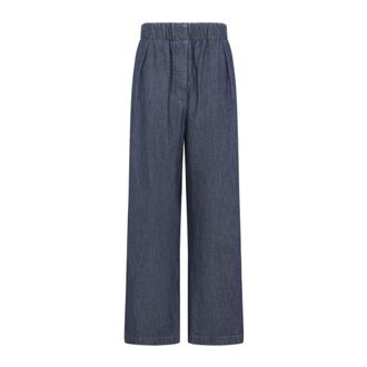 Jil Sander Femme, Jeans, Bleu, Taille: 40 FR Wide Leg Pantalons