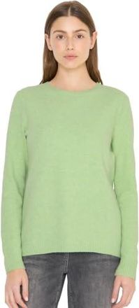 Cecil Pull Doux de Couleur Unie - Bambou Vert m&eacute;lang&eacute; - XXL