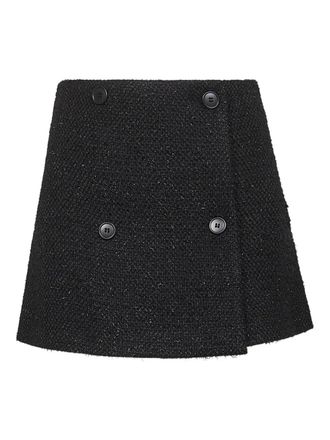 Blanca Vita minijupe en tweed - Noir