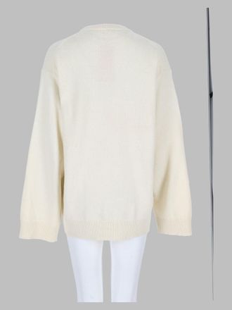 Ganni Logo Wool-Blend Sweater - Ivory