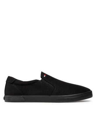 Tommy Hilfiger Sneakers aus Stoff Iconic Slip On FM0FM00597 Schwarz