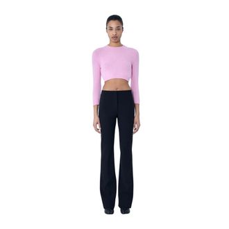 Jil Sander Cropped Strickpullover - - Knitwear - Damen - Rosa - 2XS