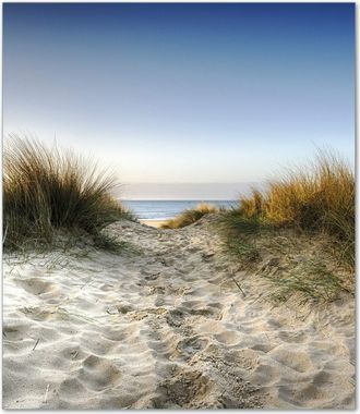 Wallario Herdabdeckplatte/Spritzschutz aus Glas, 52 x 60 cm, 1-teilig mit 13 mm hohen Füßen, für Ceran- und Induktionsherde, Weg durch die Dünen zum Strand am 