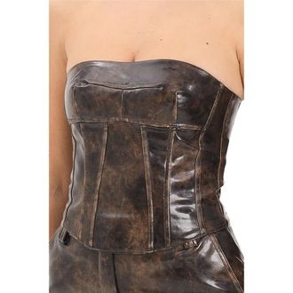Patrizia Pepe Femme, Tops, Brun, Taille: 38 FR Top sans manches