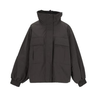 Max Mara Wasserabweisende Canvas-Jacke mit Waschung - - Jackets - Damen - Schwarzk - 3XS