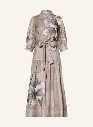 Kudibal Copenhagen Dea Kudibal Hemdblusenkleid Palmadea Aus Leinen Mit 3/4-Arm beige