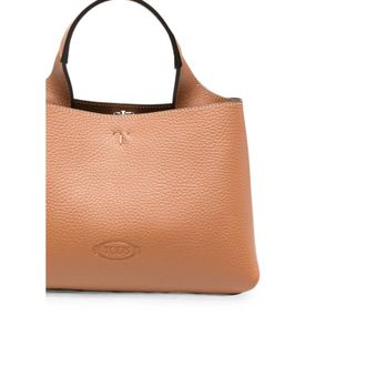 Tod's Grained Leather Tote Bag - Brown