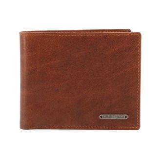 Lumberjack Homme, Accessoires, Brun, Taille: ONE Size Porte-Cartes en Cuir Marron avec Porte-Monnaie