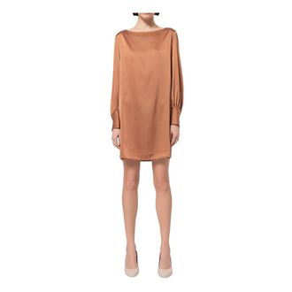 Fracomina A-Linien-Kleid aus Satin - - Dresses - Damen - Braun - XS