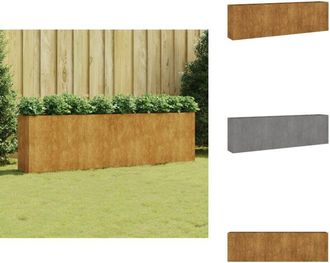 vidaXL Vidaxl - Lit sur&eacute;lev&eacute; de jardin 280x40x80 cm acier corten - Jardiniere - Bac Plante - Pot De Fleurs Ext&eacute;rieur - Lit Sur&eacute;lev&eacute; Jardin - Acier Corten
