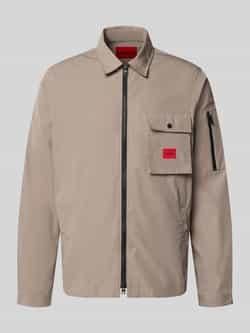 HUGO BOSS Regular Fit Hemdjacke aus Baumwoll-Mix Modell EMMOND