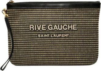 Saint Laurent Pre-owned Sac en Raffia - Femme - Pre-owned - Beige - Taille: ONE Size
