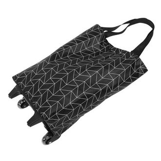 Holibanna Chariot de Courses Pliable avec Roulettes et Poignée Sac de Transport Polyvalent et Portable pour Épicerie et Tâches Ménagères