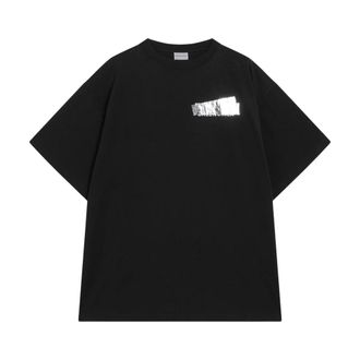 Balenciaga T-Shirt mit silbernem Tape-Detail auf dem R&uuml;cken - - Tops - Herren - Schwarzk - S